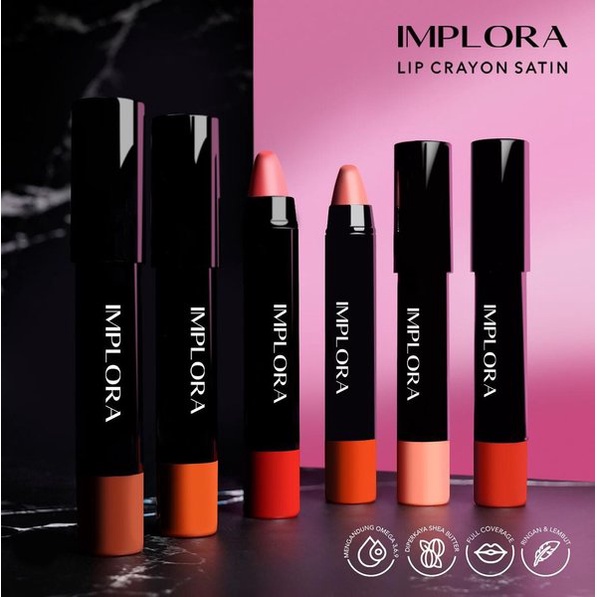 Implora Lip Crayon Satin / Lipstick / Lip Cream / Lipcream / Lipcrayon ...