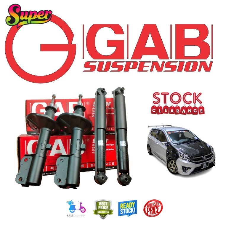 PERODUA AXIA BEZZA KEMBARA GAB ABSORBER FRONT REAR DEPAN BELAKANG 100% ...