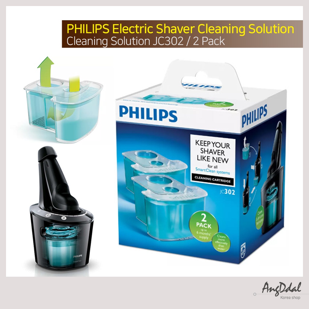 PHILIPS Electric Shaver Cleaning Solution - JC302 / 2 Pack. Effectively ...