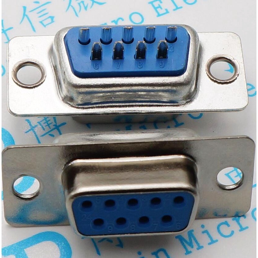 Welding Wire Type DB9 Head Blue Rubber Serial Port Socket DB-15/25/37 ...