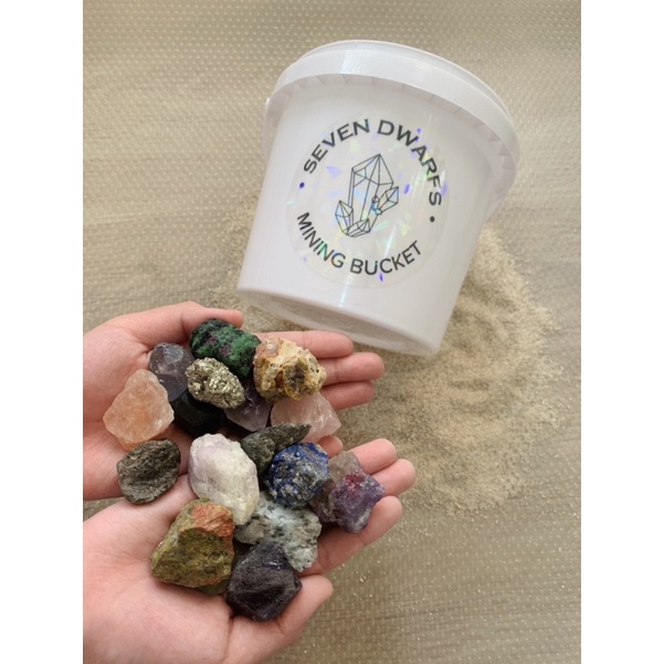 Crystal Mining Kit | Crystal Digging Kit | Bucket of Raw Crystals Rocks ...