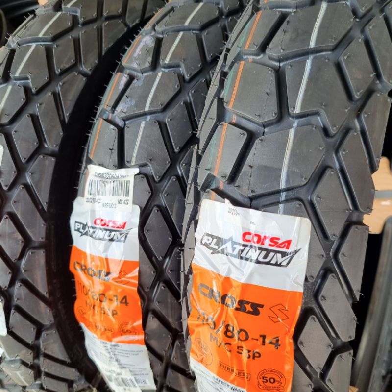 CROSS S TUBELESS TYRE 17 / 14 / 13 TL 100 80 14 110 70 13 110 80 14 90 ...