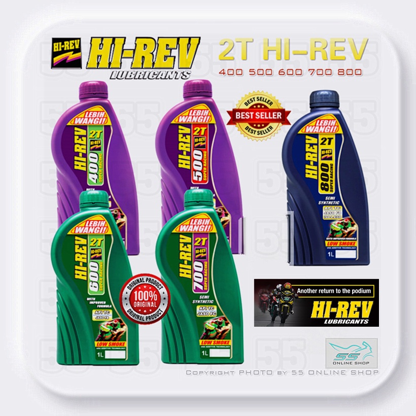 HI-REV 2T OIL 400 500 600 700 800 100% Original | Shopee Malaysia