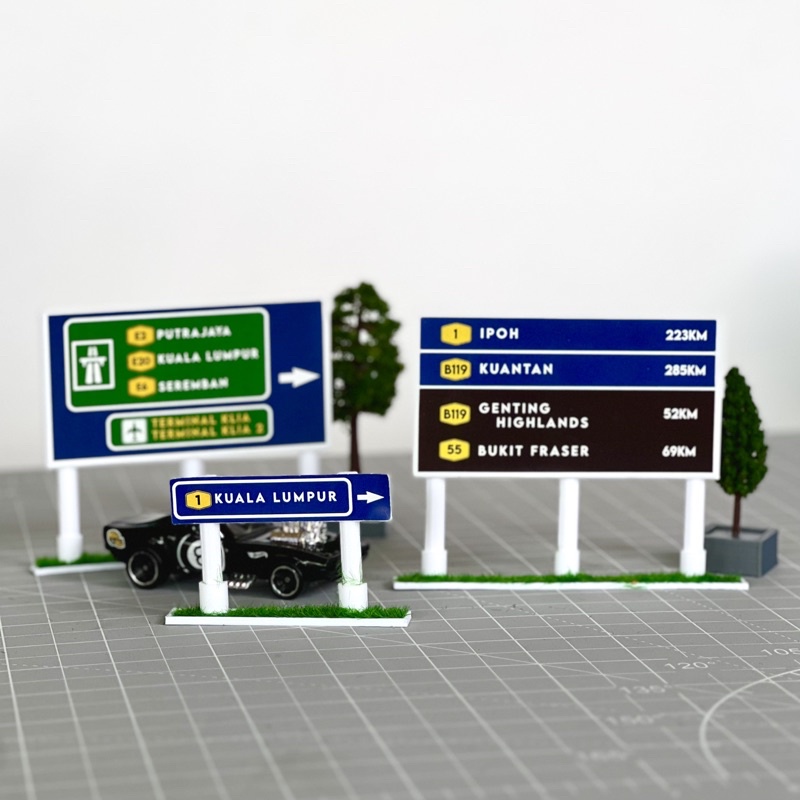 Signboard Malaysia for diecast diorama 1:64 , Malaysia edition - 3D ...