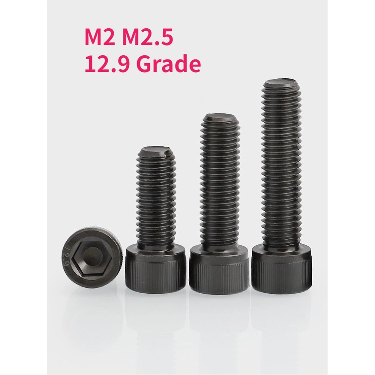 M2 M2.5 12.9 Grade Carbon Steel Hexagon Hex Socket Screw Cup Head Allen Bolt | Shopee Malaysia