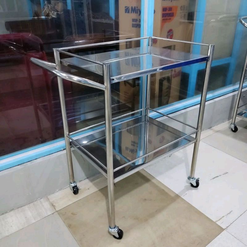 Stainless instrument trolley / instrument table / stacking trolley ...