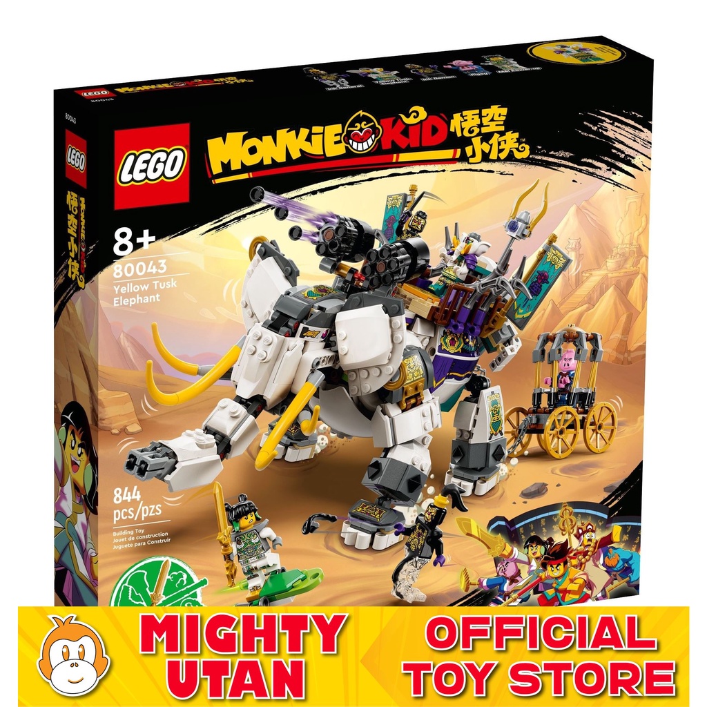 [Original] LEGO Monkie Kid 80043 Yellow Tusk Elephant Toys for Kids ...