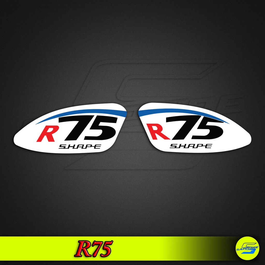 Helmet Sticker Helmet Sticker RX 7 R75 shape Push Forward PSC Best ...