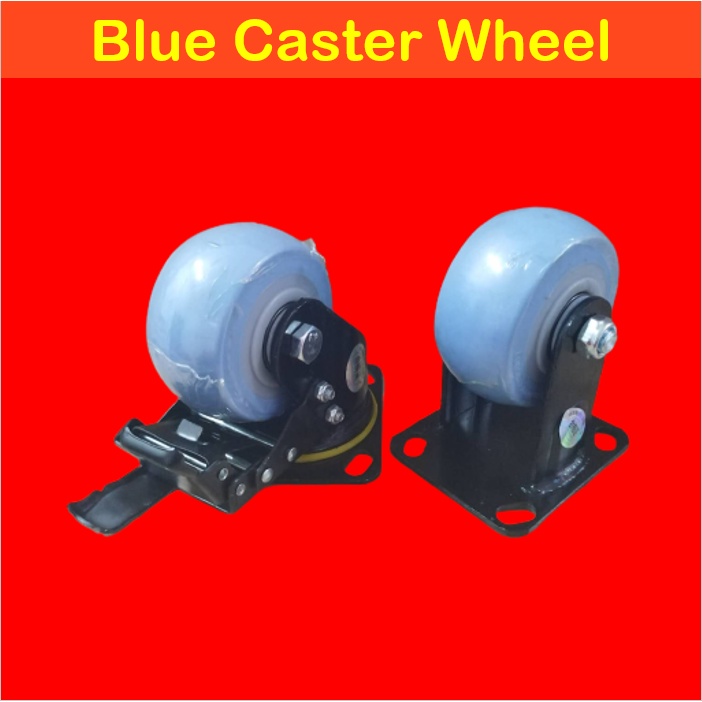4" 5" 6" 8" Blue Caster Wheel | Shopee Malaysia