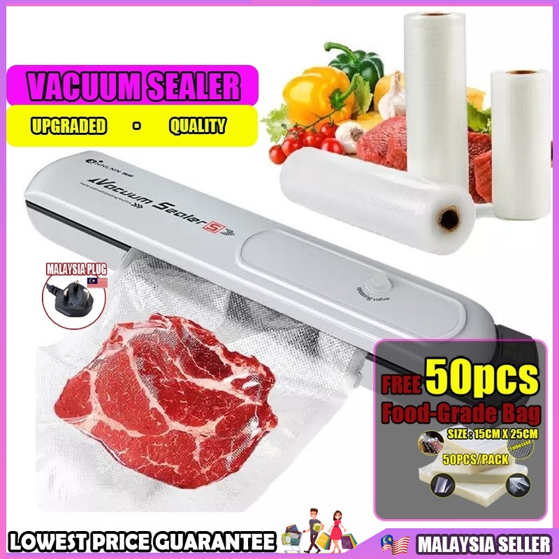 🔥Free 50pcs Bag🔥UPGRADED Vacuum Sealer Mesin Pengedap Vakum Commercial ...