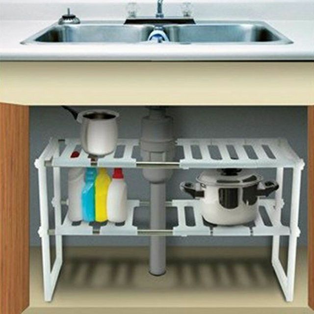 Under Sink Shelf (Extendable) Under Sink Multipurpose Rack Rak Pelbagai ...