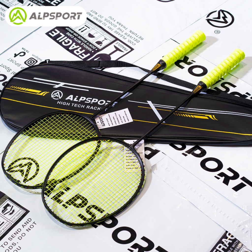 ALPSPORT XHP 2PCS Max 30LBS 6U 75g 100% Legal Original Badminton Racket ...