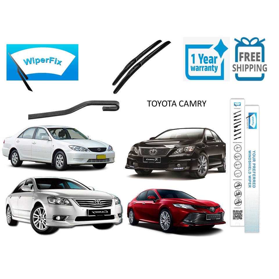 [WiperFix] Toyota Camry Wiper 06-2013-2018-2021 New, Wiperfix Silicone ...