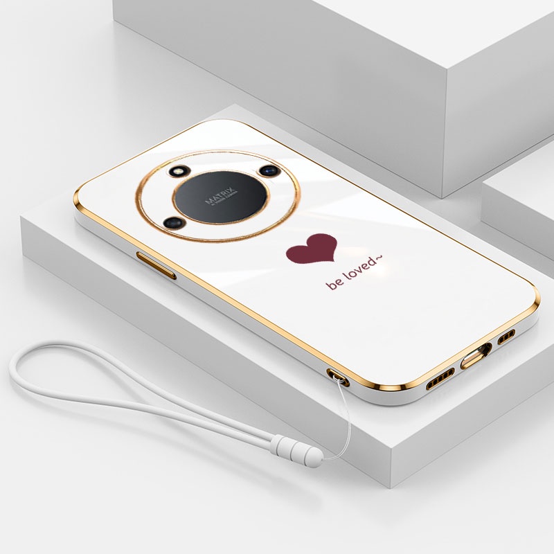 Honor X9c X9b X9a 5G X6 X8 5G Luxury Love Heart Casing Square Edges ...