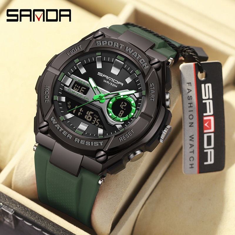 SANDA Waterproof Sports Men's Watch Multi-functional Sports Luxury ...