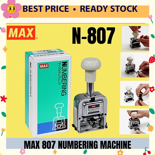 MAX N-807 NUMBERING MACHINE / Numbering Machine / 8 Digits Number ...