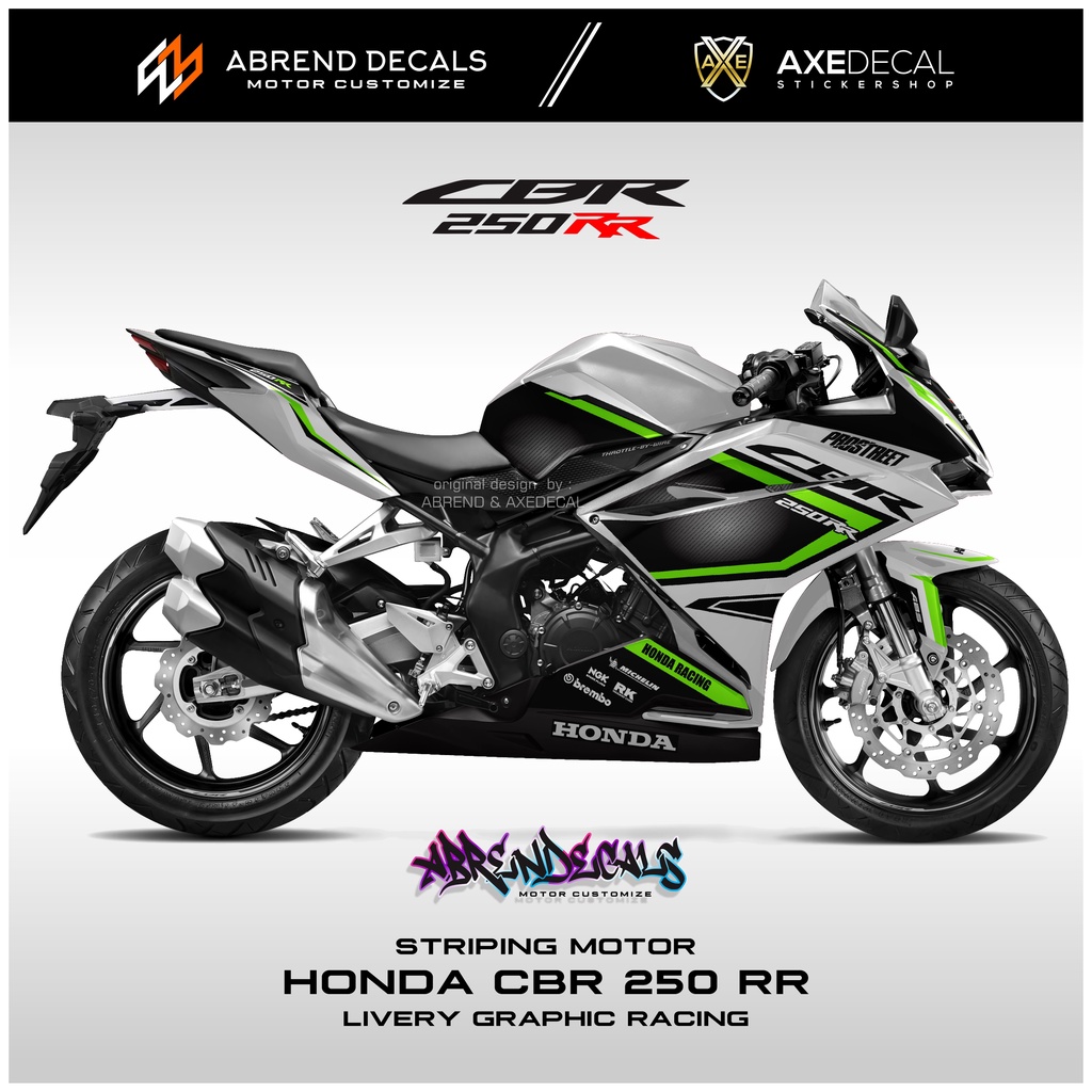 Striping CBR 250 RR LIVERY PEARL ROBOTIC WHITE/HONDA CBR 250 Motorcycle ...