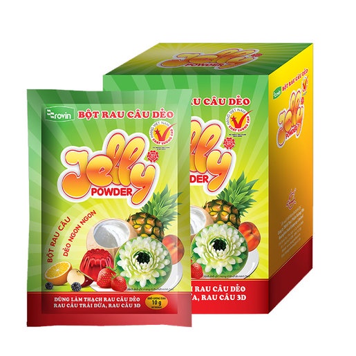 Rovin jelly powder 10g Bột rau câu dẻo Rovin 10g/25g - Serbuk agar-agar ...