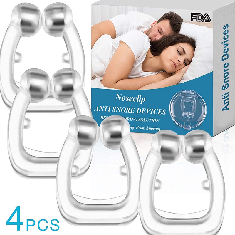 Silicone Magnetic Anti Snoring-stop Snoring Nose Clip Sleep Tray ...