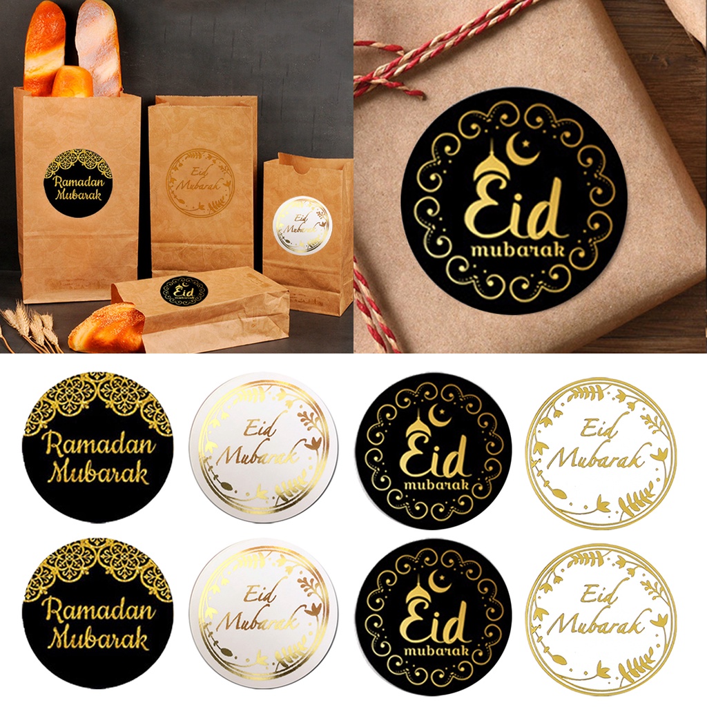 20/60pcs Ramadan EID Mubarak Decorations Paper Sticker Gift Lable Seal ...