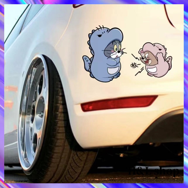 Hl Cat and Mouse Car Stickers, Reflective Car Stickers Car Decoration ...