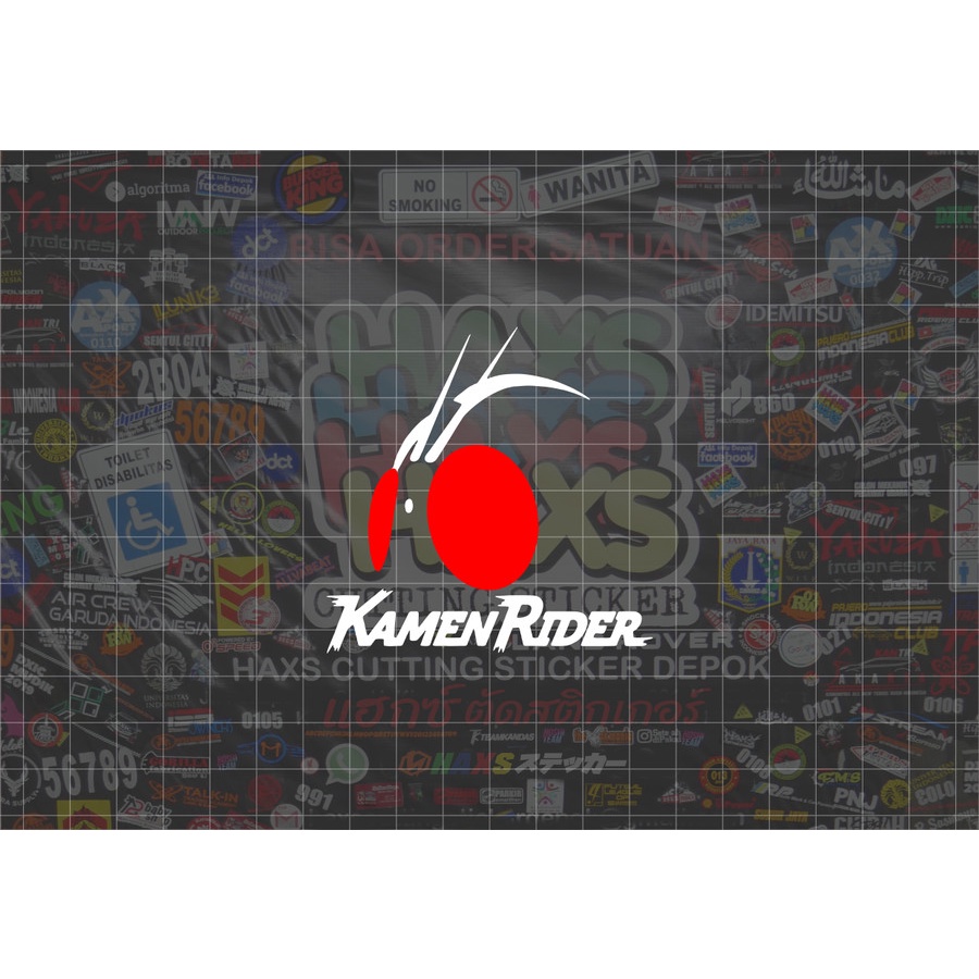 Cutting Sticker Kamen Rider Latin Size 7 Cm for Motorcycle Car V1 ...