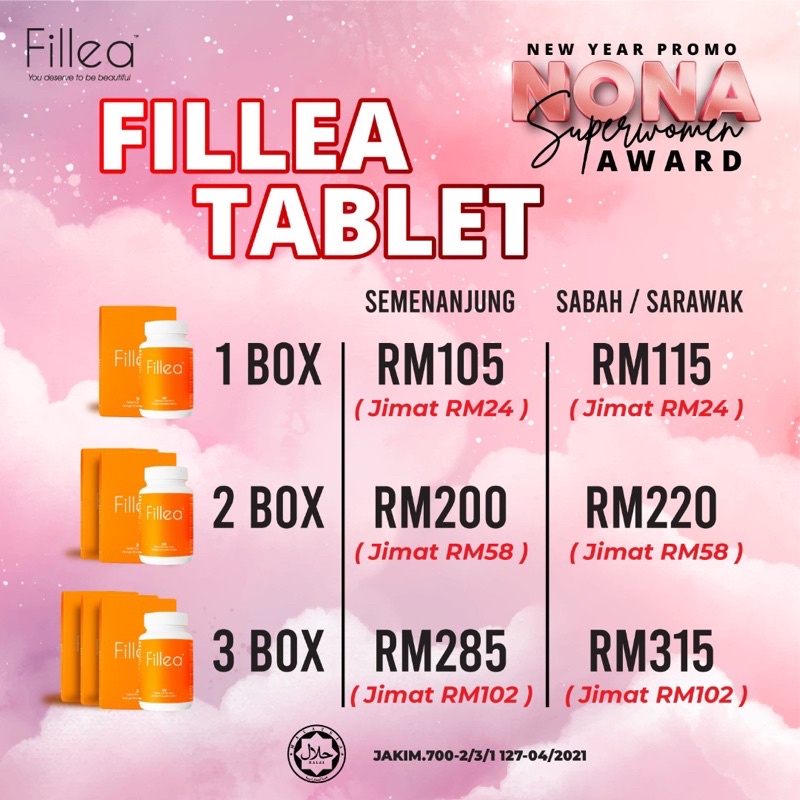 ORIGINAL HQ FILLEA TABLET SUPPLEMENT-Kemam kemam kurus | Shopee Malaysia