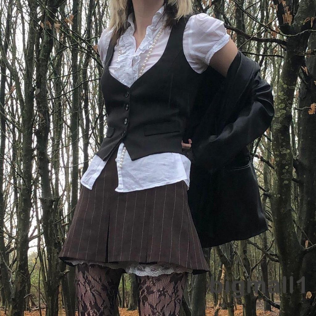 BIGMALL-Women Waistcoat, Solid Color/ Striped V-Neck Sleeveless Vest ...