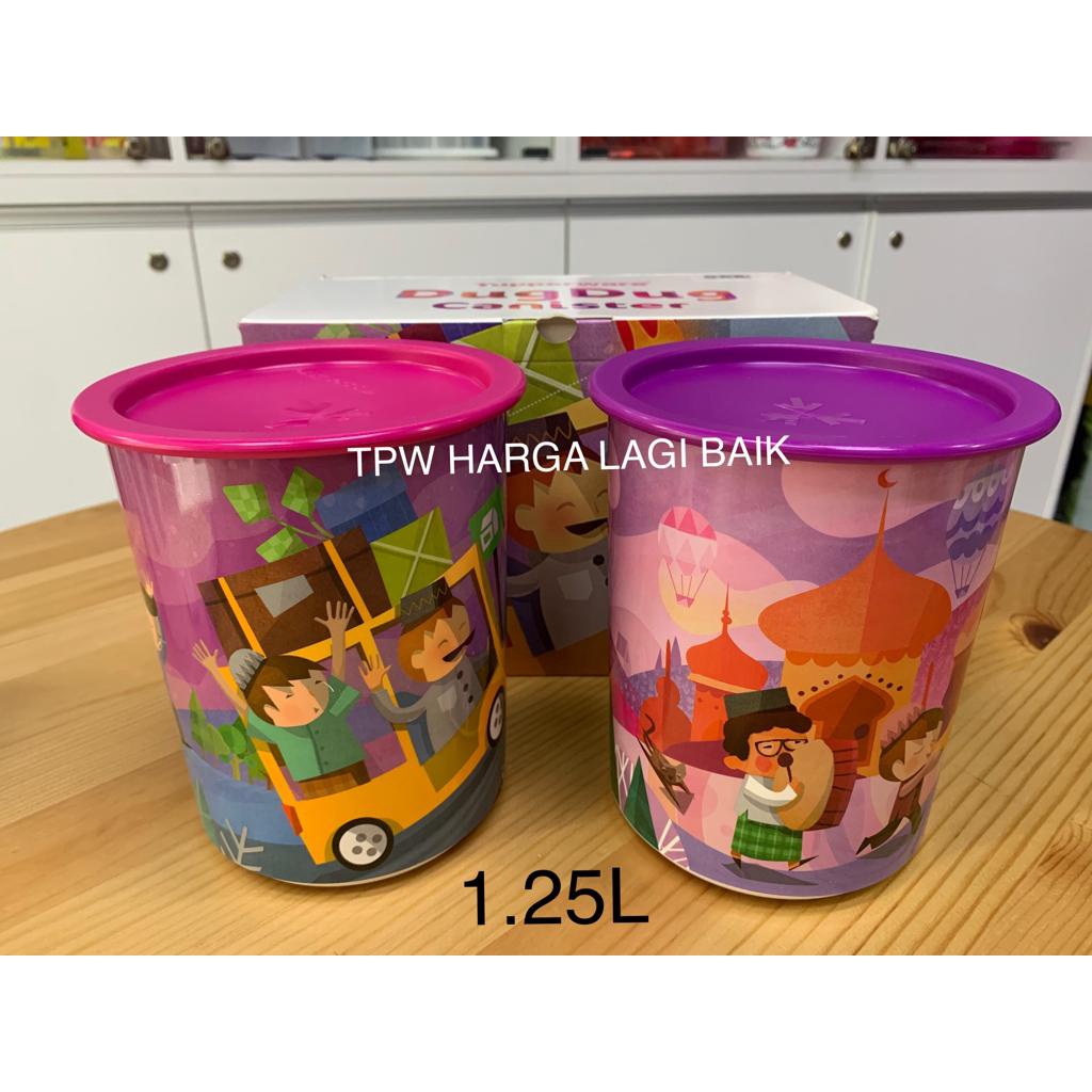 Tupperware One Touch OT Dug Dug and Wild Flower Canister 1.25L (2pcs) | Shopee Malaysia