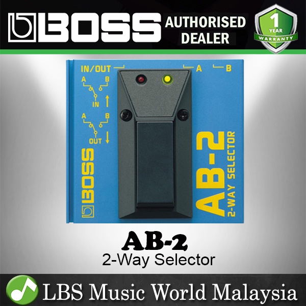 Boss AB-2 2 Way Selector Pedal for Electric Guitar Silent Switch 1 ...