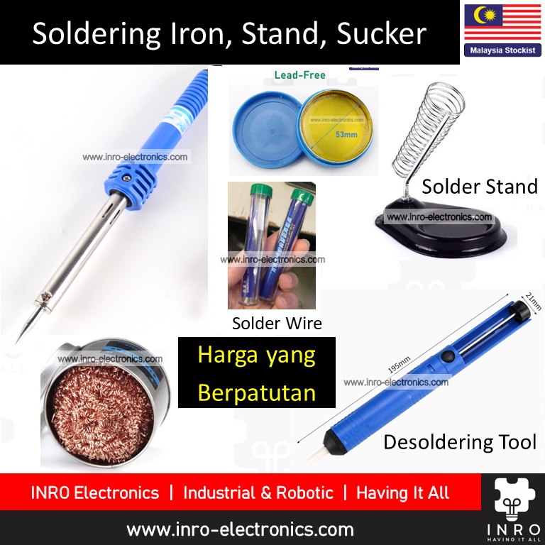 Electric Soldering Iron, Solder Iron, Pateri, 230V, 30W, 40W, 50W, 60W ...