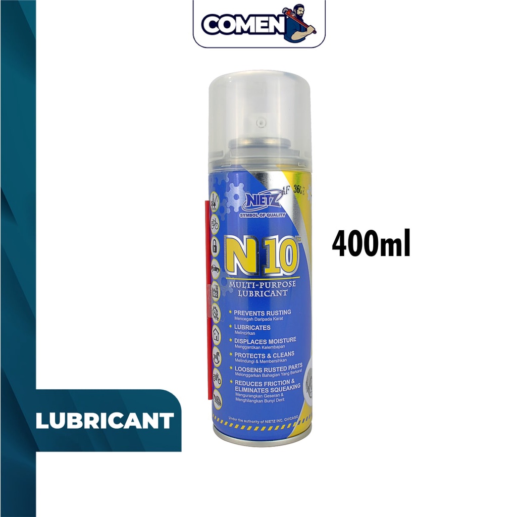 NIETZ N10 Multi Purpose Lubricant 400ML Steel Metal Anti Rust Penetrant ...