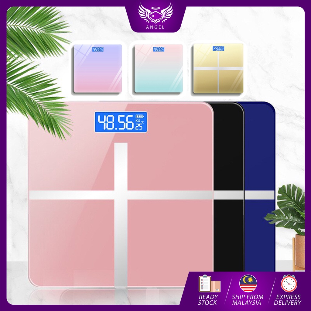 ANGEL Weighning Scale Bathroom Scale Digital LED Scale | Shopee Malaysia