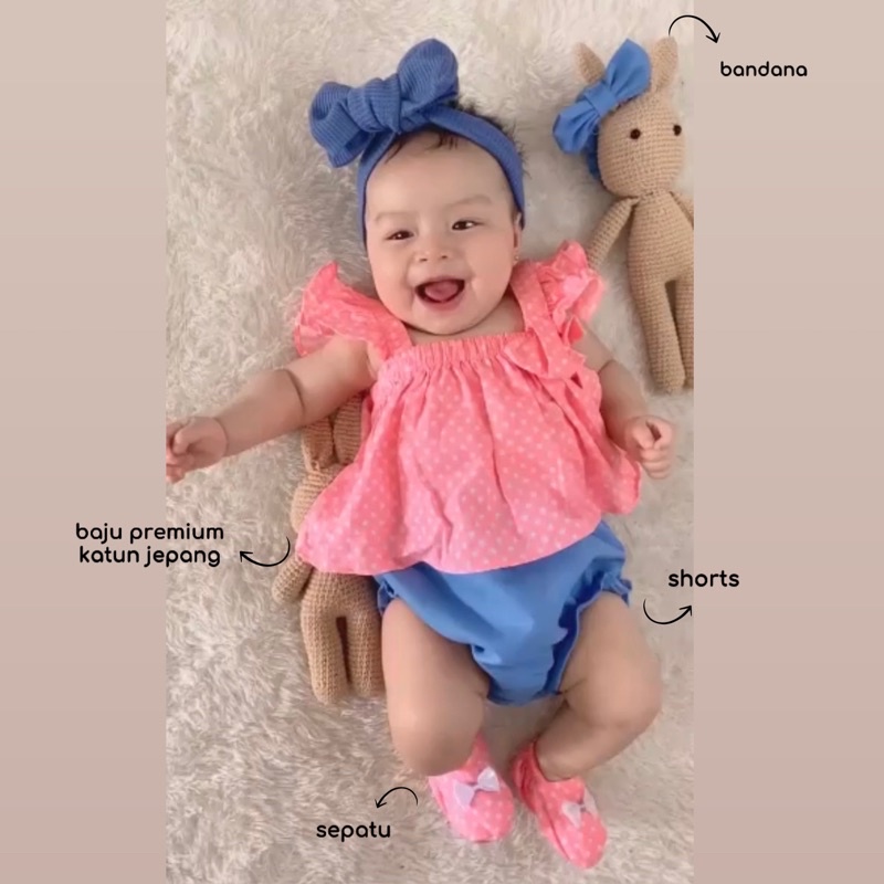 Dominika / JULIE SET / TALITHA / GEMPITA LOVE ASTER Clothes Suit Jumper Skirt Flower Bandana Go ...