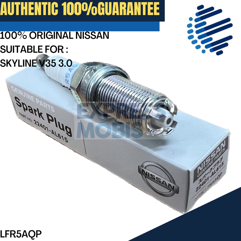 100% ORIGINAL NISSAN SPARK PLUG 22401-AL615 ( LFR5AQP ) SKYLINE V35 3.0 ...