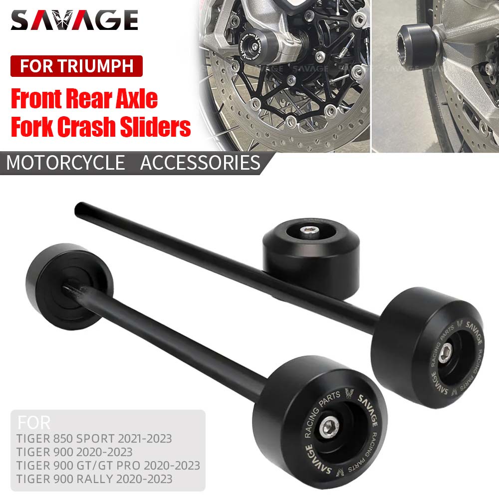 Front Rear Axle Fork Crash Sliders For Triumph Tiger 850 Sport Tiger ...