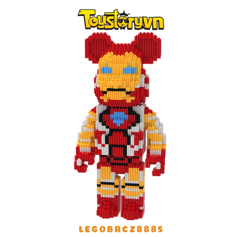 Nano Block Bearbrick Bear 35cm Iron Man Bear With Drawer Free With ...