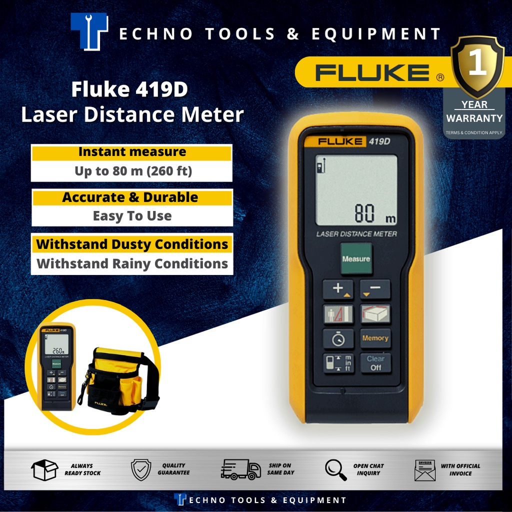 Fluke 419D 80m Laser Distance Meter - 100% New & Original | Shopee Malaysia