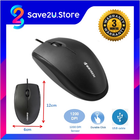 【Ready Stock】JERTECH M110 USB WIRED IRELIA MOUSE | Shopee Malaysia