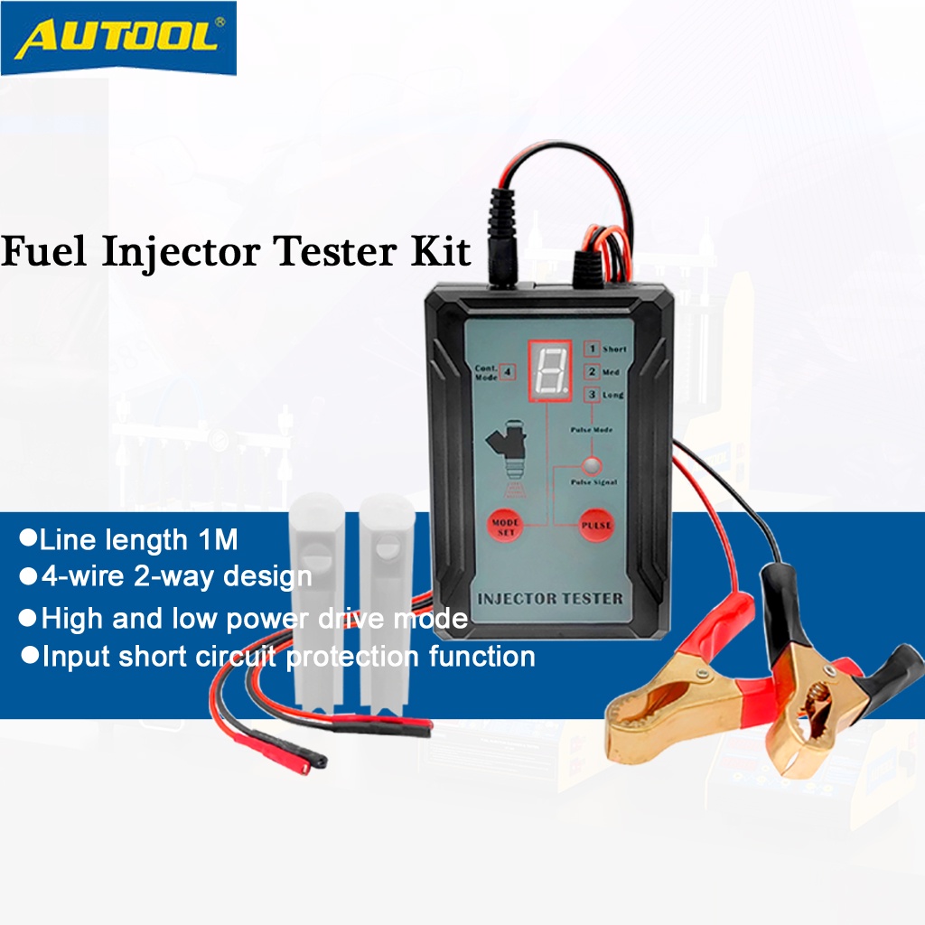 AUTOOL Fuel Injector Tester Cleaner & Adapter DIY Cleaning Tools Kit ...