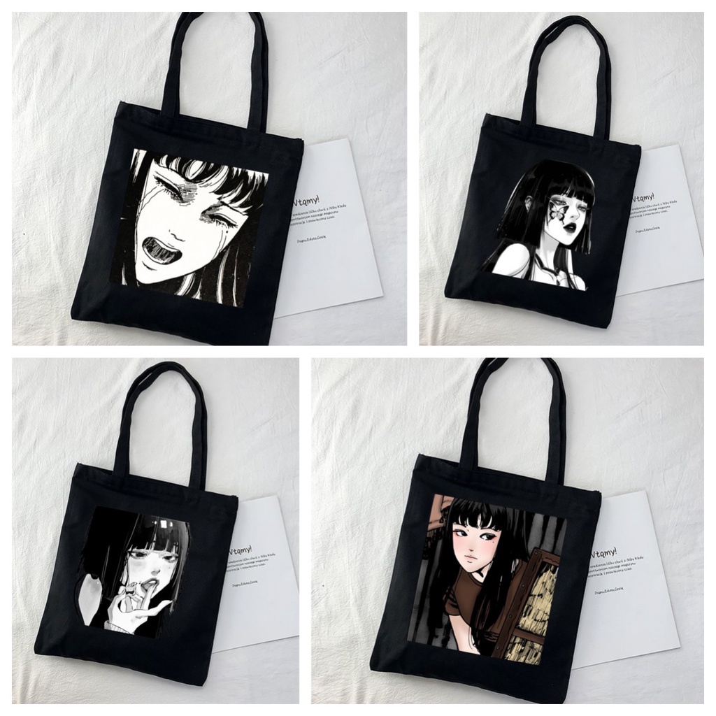 Junji Ito Tomie Shintaro Kago Print Japanese Anime Women Tote Bag ...