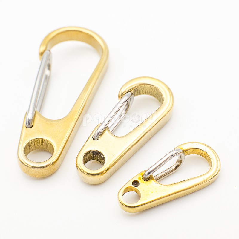 Solid Brass Spring Gold Clasp Hook with Hole for Keychain | Shopee Malaysia