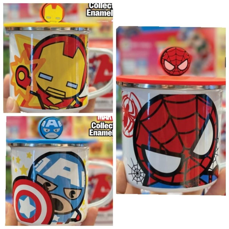 ORIGINAL MARVEL 7-ELEVEN ENAMEL MUG CUP WITH COVER | Shopee Malaysia