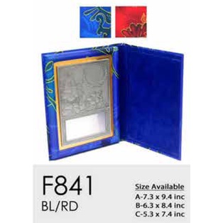 PLAQUE F841 LEVET PLAK RED BLUE BATIK PEWTER SOUVENIR - PA / ID / DO ...