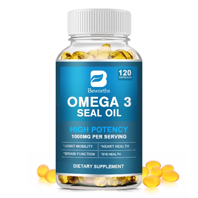 Beworths Omega 3 Seal Oil Capsules with EPA DPA DHA Helps Support Brain ...