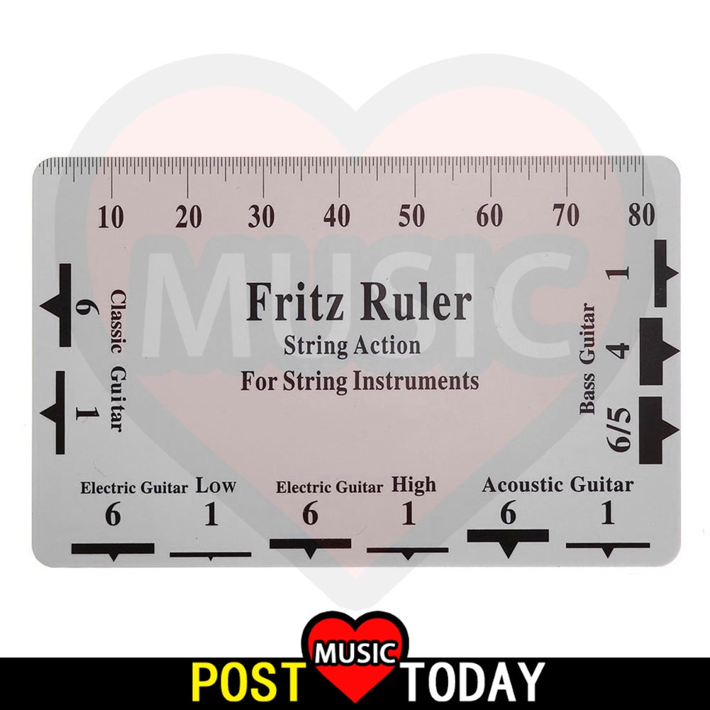 Fritz Guitar String Action Gauge String Pitch Ruler Card Luthier Tool ...