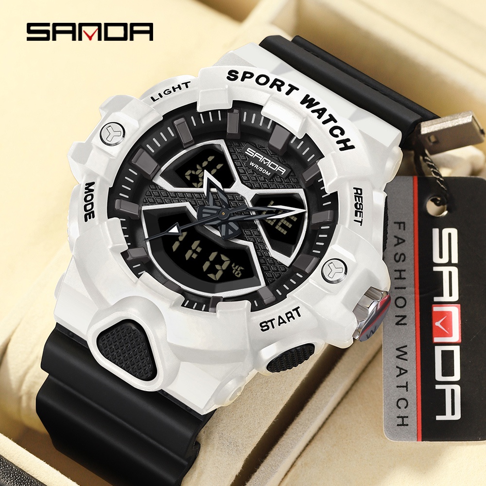 SANDA Multi-functional Sports Waterproof Men's Watch Luxury Quartz ...