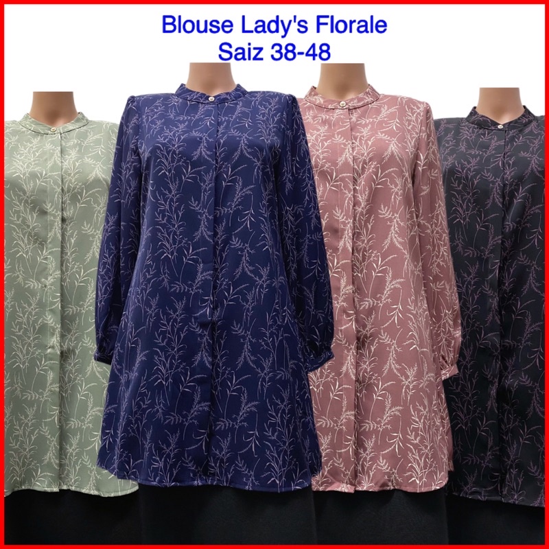 BLOUSE LADY'S FLORALE WOMEN CASUAL WEAR GLADYS SIGNATURE MUSLIMAH ...