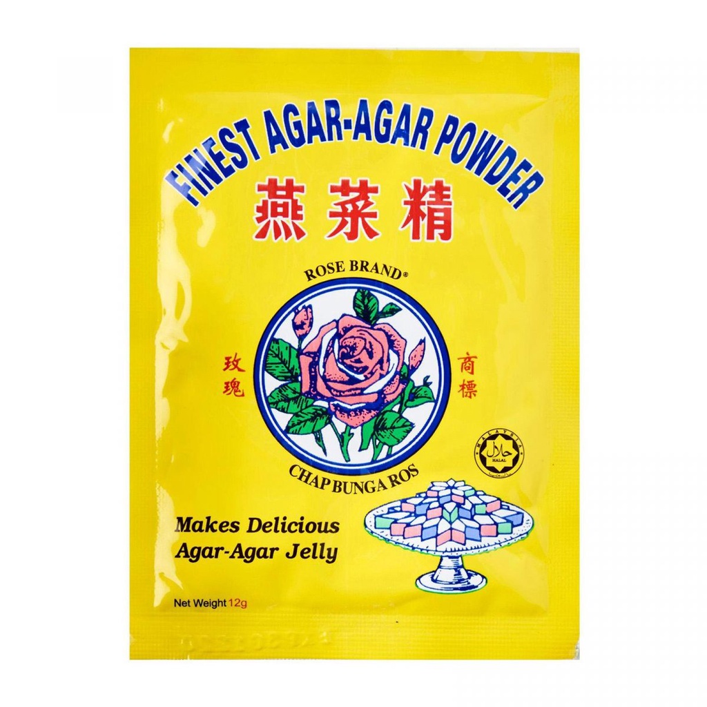 Rose Brand Finest Agar-Agar Powder 玫瑰商标燕菜精 Cap Bunga Ros Serbuk Agar ...