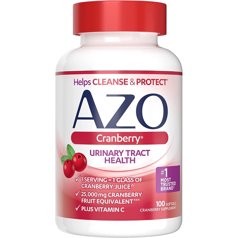 Azo Cranberry 25000mg - Bladder and urinary support pills 100 pills ...